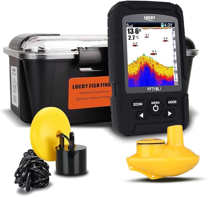 Amazon.com: Lucky Portable Fish Finder, Smart Handheld Depth Finder ...