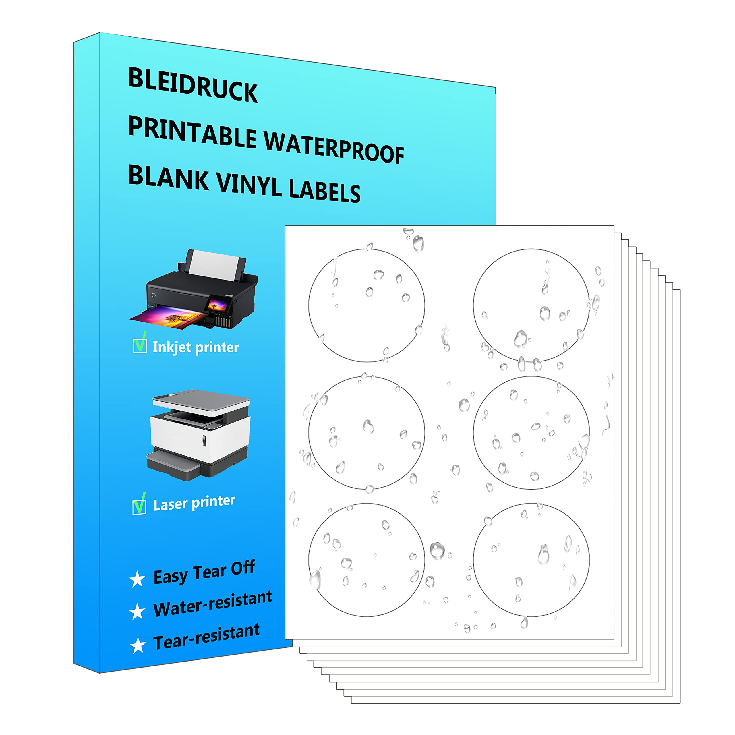 Amazon.com : 150 Circle Stickers 3" Round Labels 25 Sheets Waterproof ...