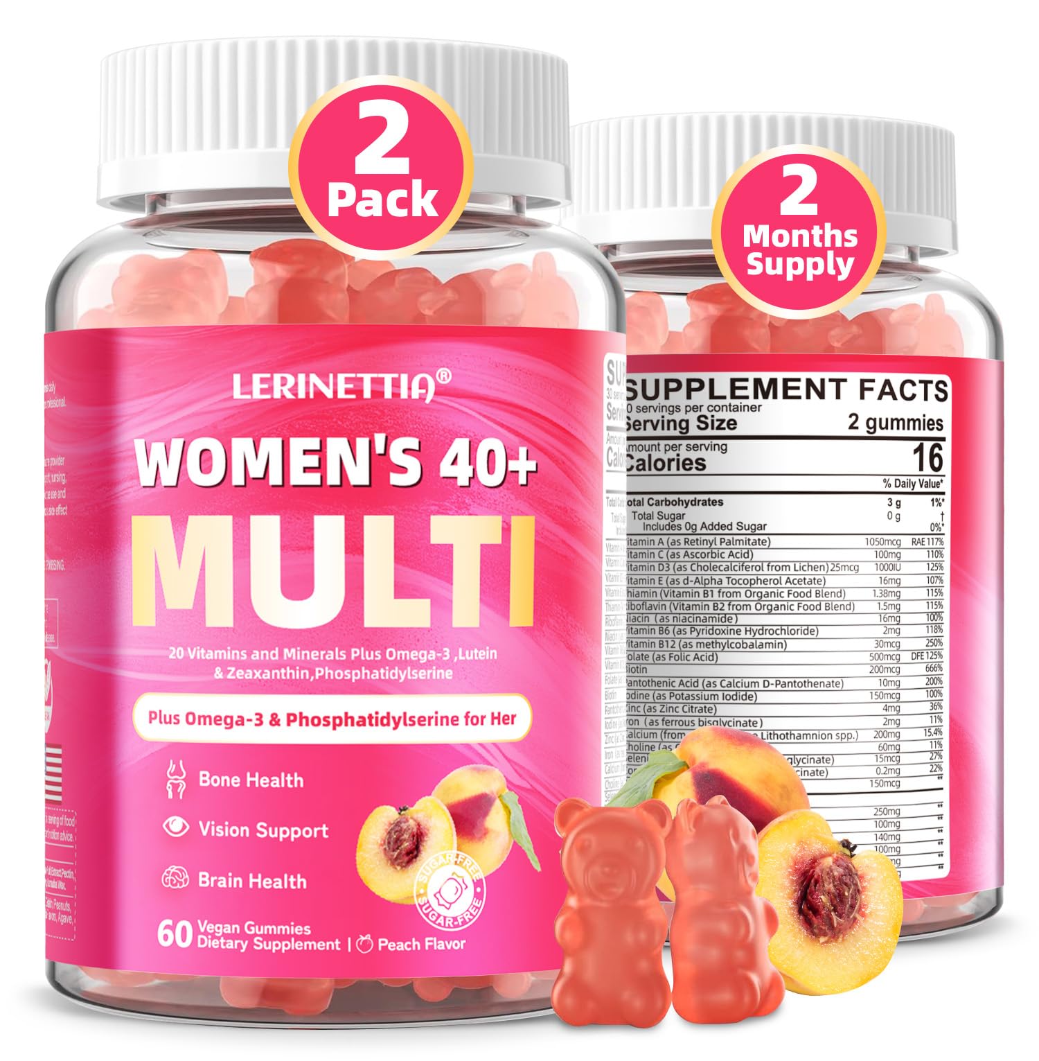 Amazon.com: Multivitamin for Women Gummies for 40+ with Omega-3 ...