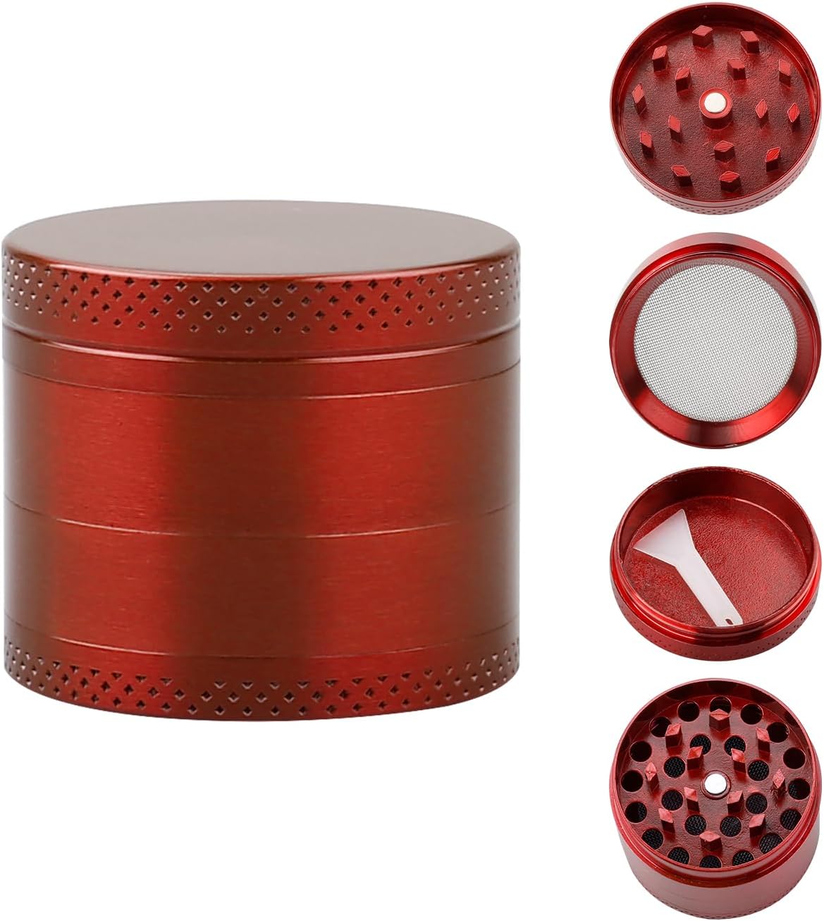 XYGK Grinder - 4 Pieces Zinc Alloy Pollen Rainbow Grinders Spice ...