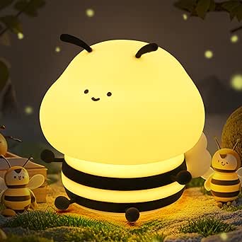 OkiyiD Bee Gifts, Cute Bee Night Light, Animal Silicone Nursery Lamp ...