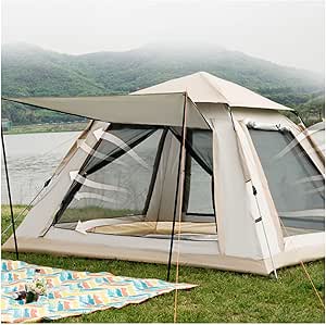Camping Tent 4 Man Sun Protection Camping Tunnel Tent Practical Sturdy ...