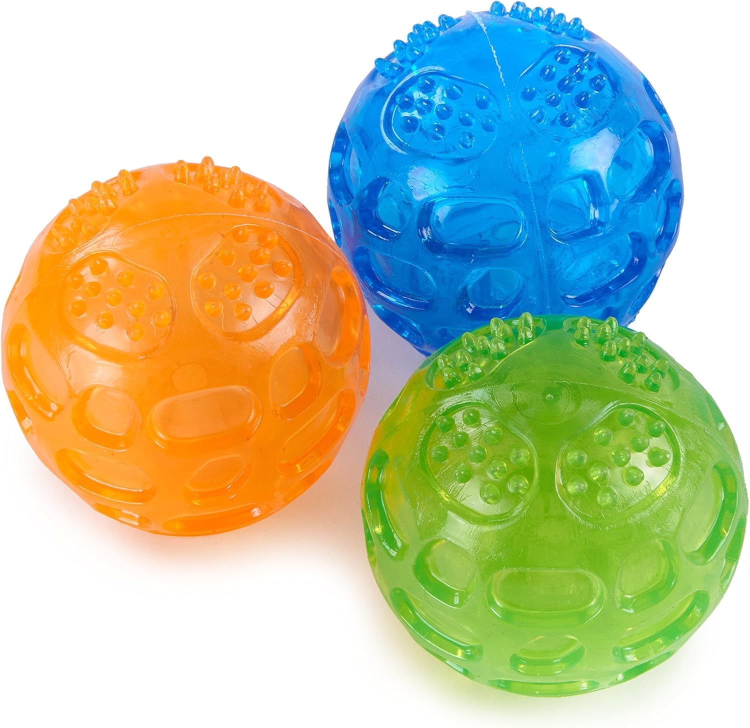 PETTOM Dog Ball Squeaky Toy, Small Dog Chew Toys Balls Waterproof ...