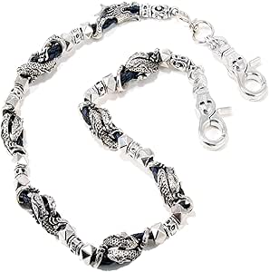 Amazon.com: DoubleK Dragon Leather Biker Trucker Key Jean Wallet Chain (27") Black NCS87 ...