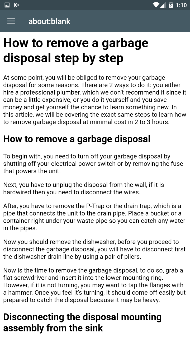 How to remove a garbage disposal step by step - App on Amazon Appstore