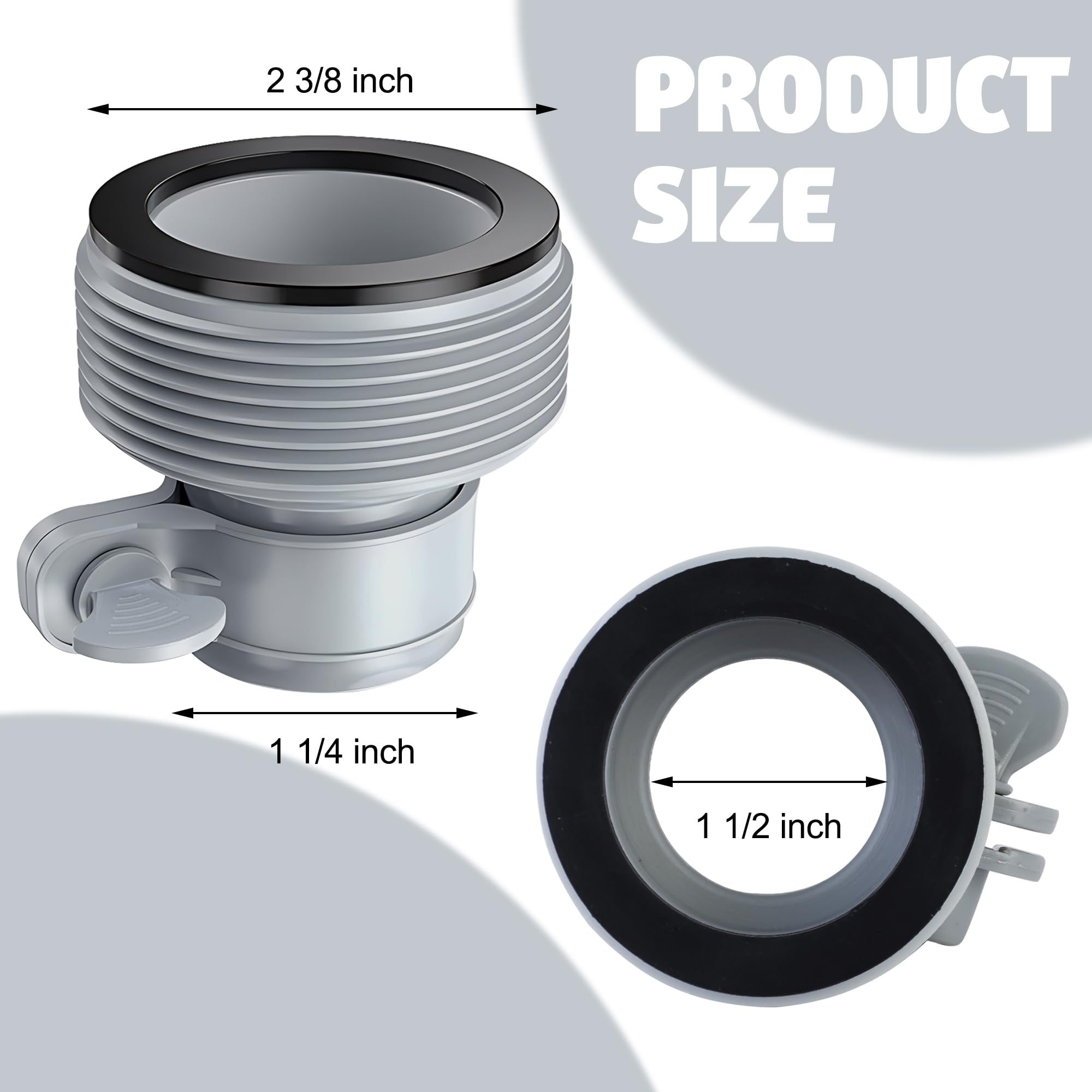 Snapklik.com : 4 Pack Pool Hose Adapter Type B Hose Adapters Pool Hose ...