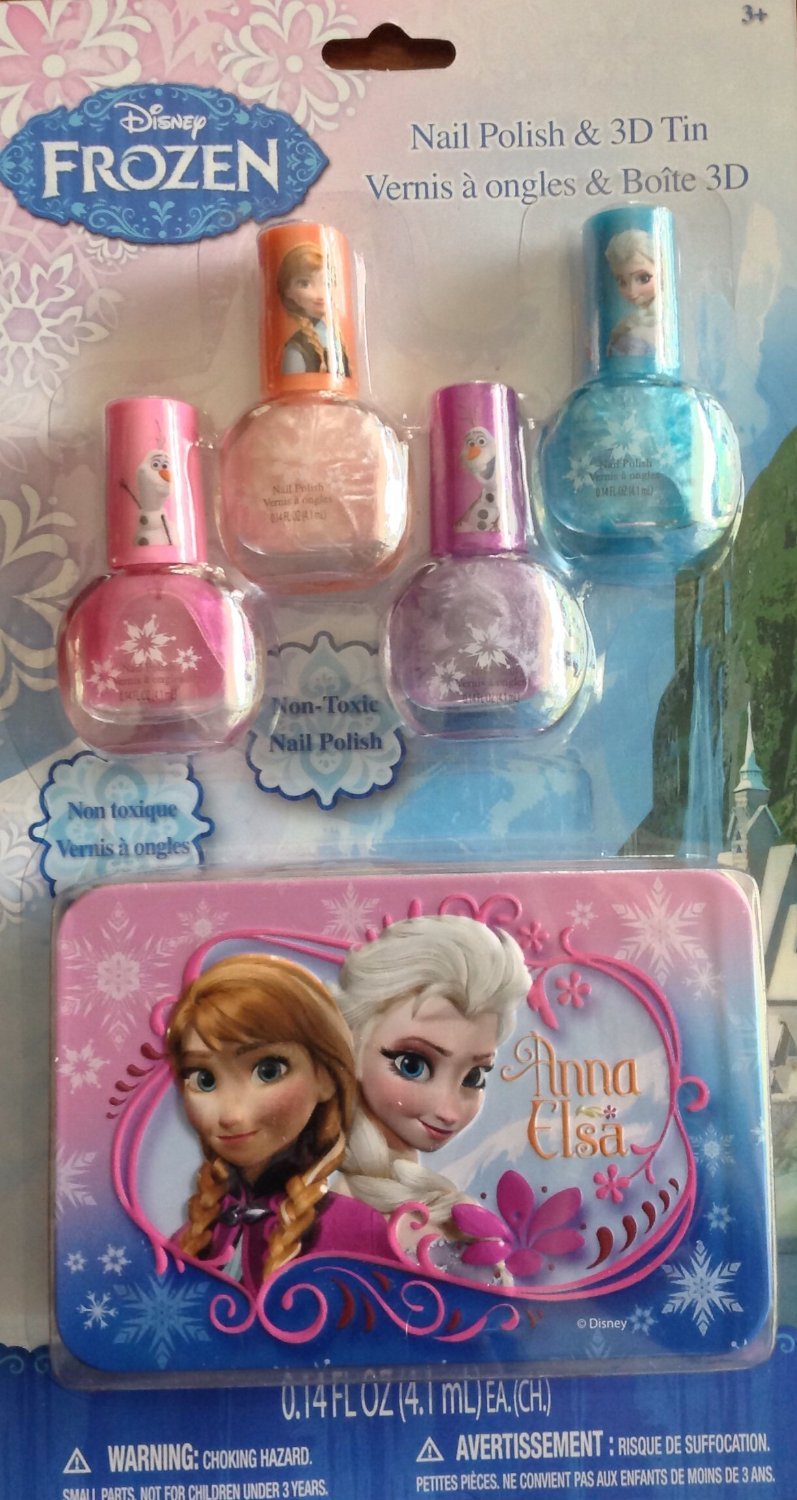 Amazon.com : DISNEY FROZEN NAIL POLISH & 3D TIN : Beauty & Personal Care