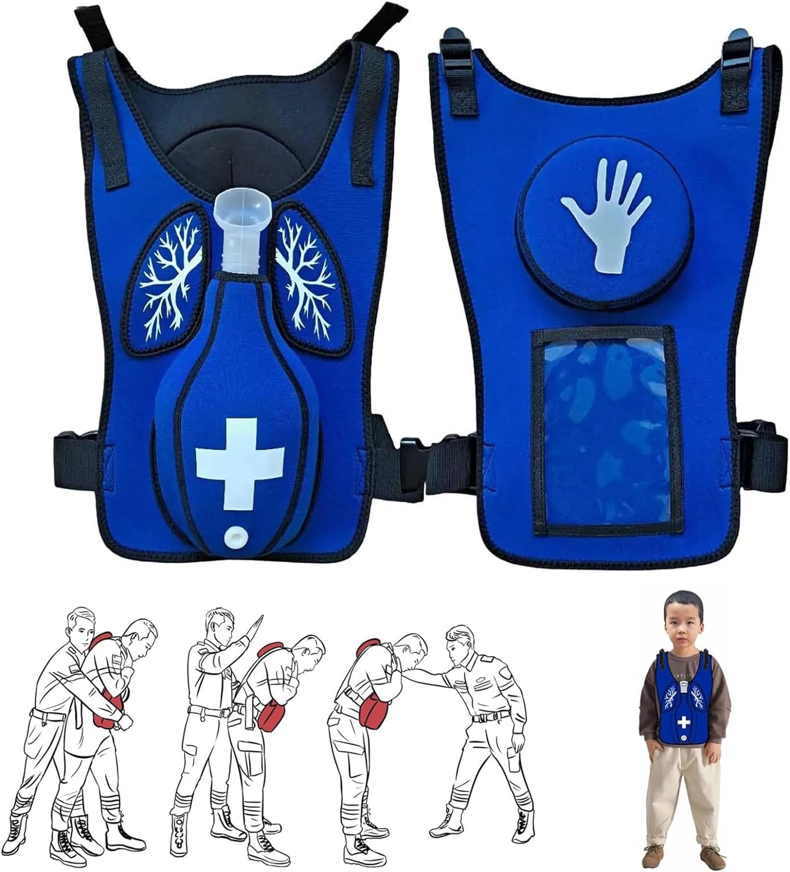 Amazon.com: TASEKI Anti Choking Obstruction Trainer Vest with Back Slap ...