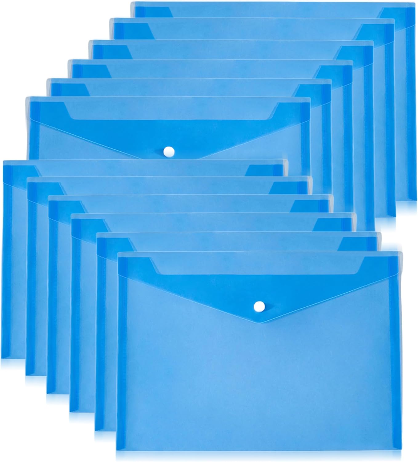 Amazon.com : Blue Plastic Envelopes with Snap Closure - 12-Pack, Secure ...