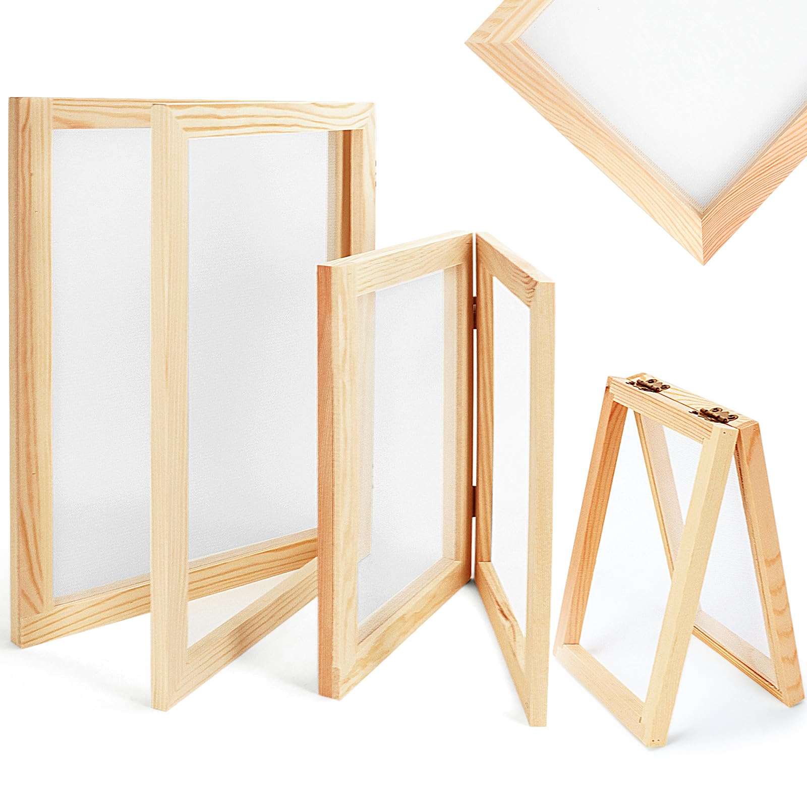 Amazon.com: Fansunta 3 Pcs Paper Making Wooden Frame, Paper Making ...