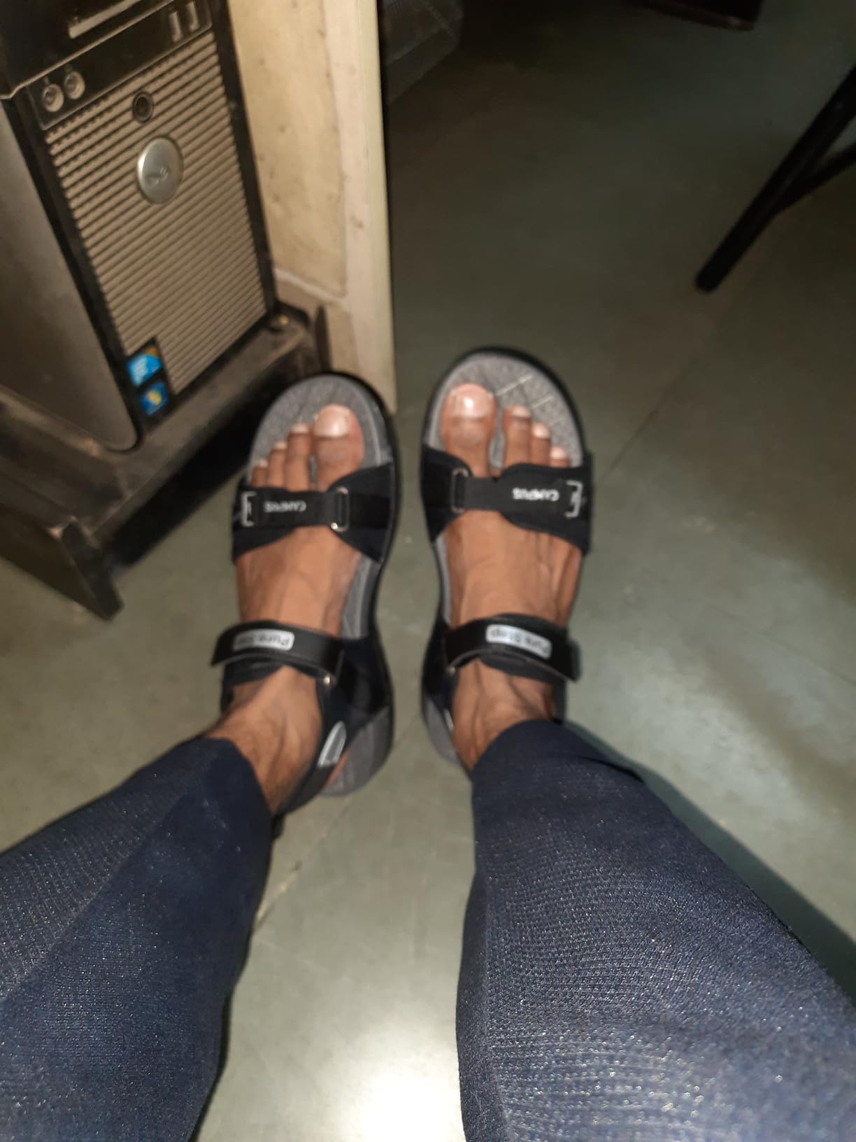 Campus Men's GC-22107 BLK/SIL Sports Sandals - 7UK/India GC-22107 ...