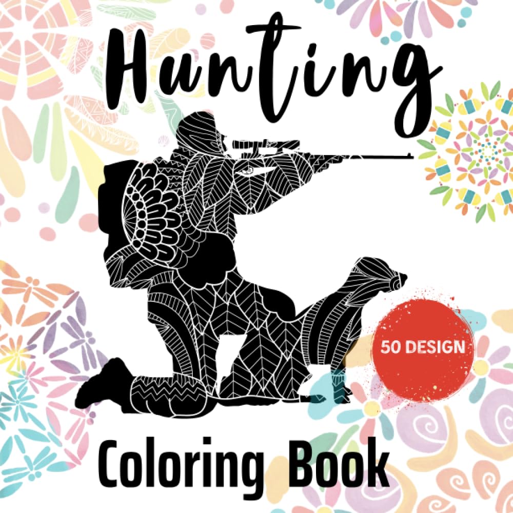 Amazon.com: Hunting Coloring Book: 50 Designs to Color for Relaxation ...