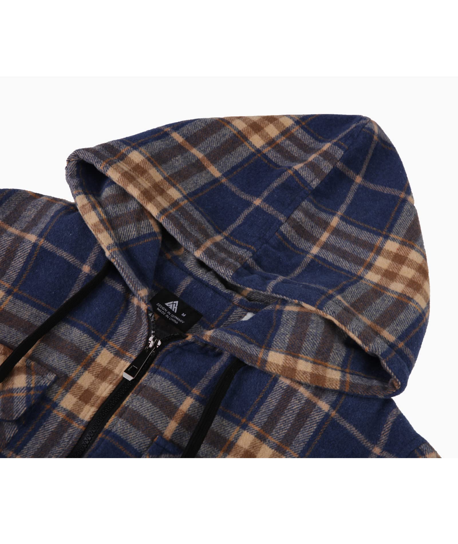 SCODI Plaid Shirt Jacket for Men Flannel Winter Coat Thick Sherpa Lined ...