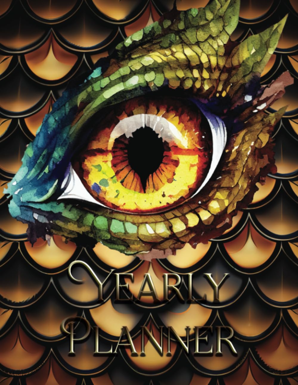 Undated Yearly Planner: Fantasy Dragon Scales Yearly Planner: MacKinnon ...