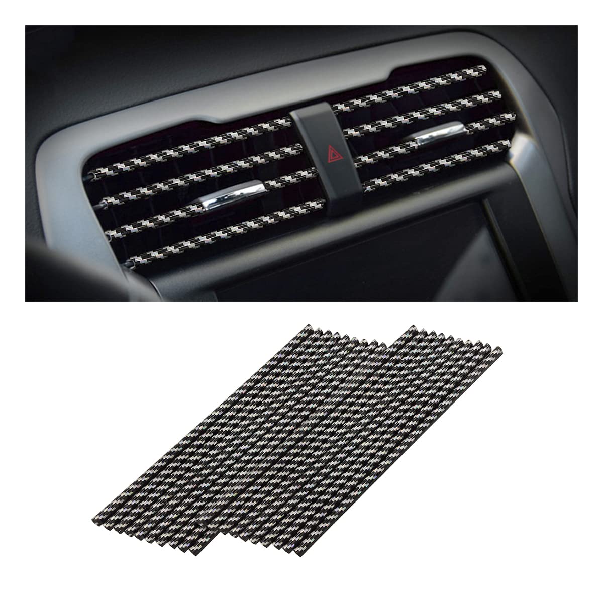 Amazon.com: 20PCS Car Air Conditioner Decoration Strip, Auto Air Vent ...