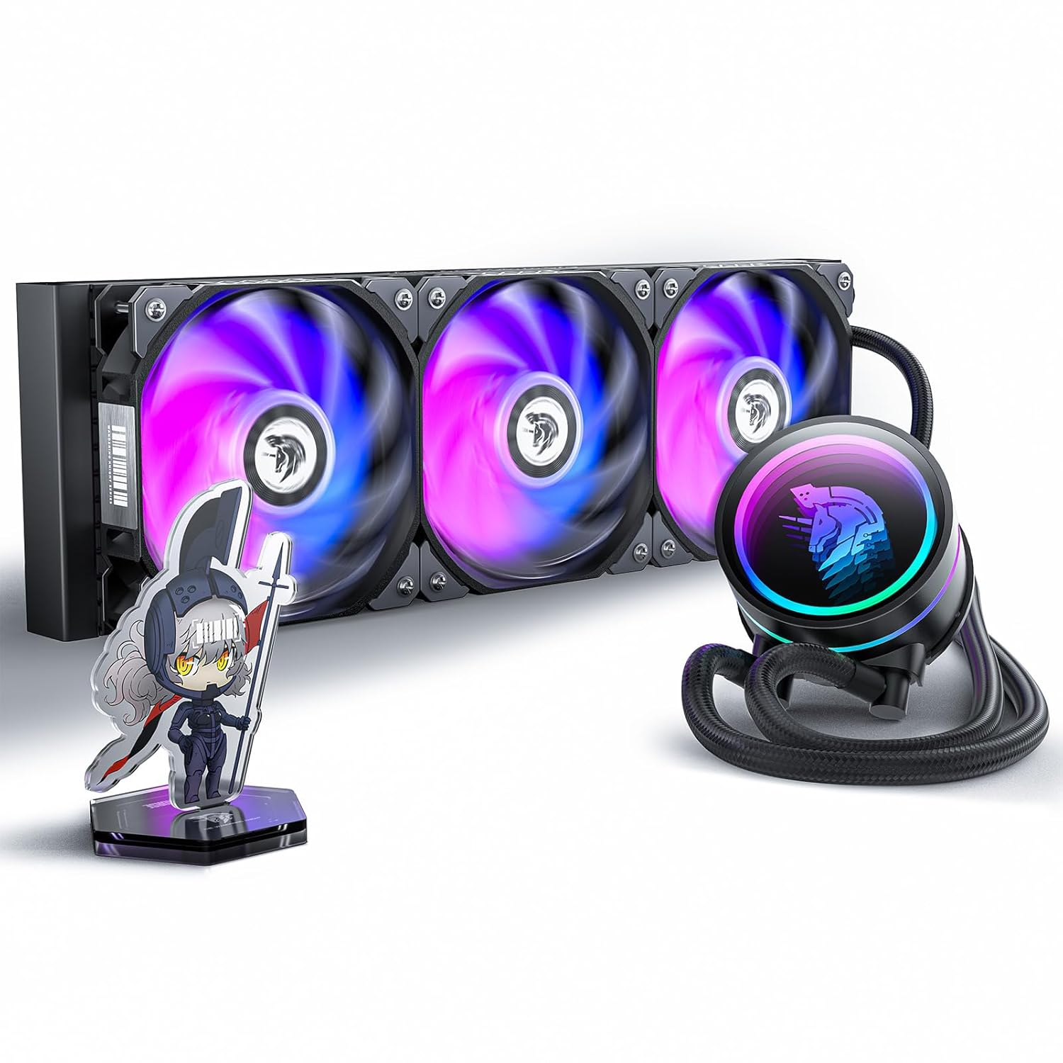 Amazon.com: AsiaHorse WK-A360 ARGB All-in-One AIO CPU Liquid Cooler, Wandering Knight 360mm ...