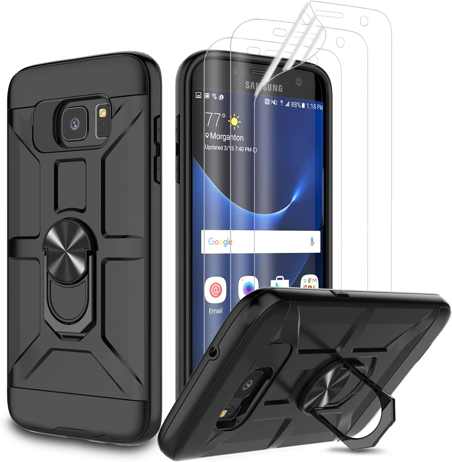 Amazon.com: Galaxy S7 Edge Case, Clayco [Hera Series] Full-Body Rugged ...
