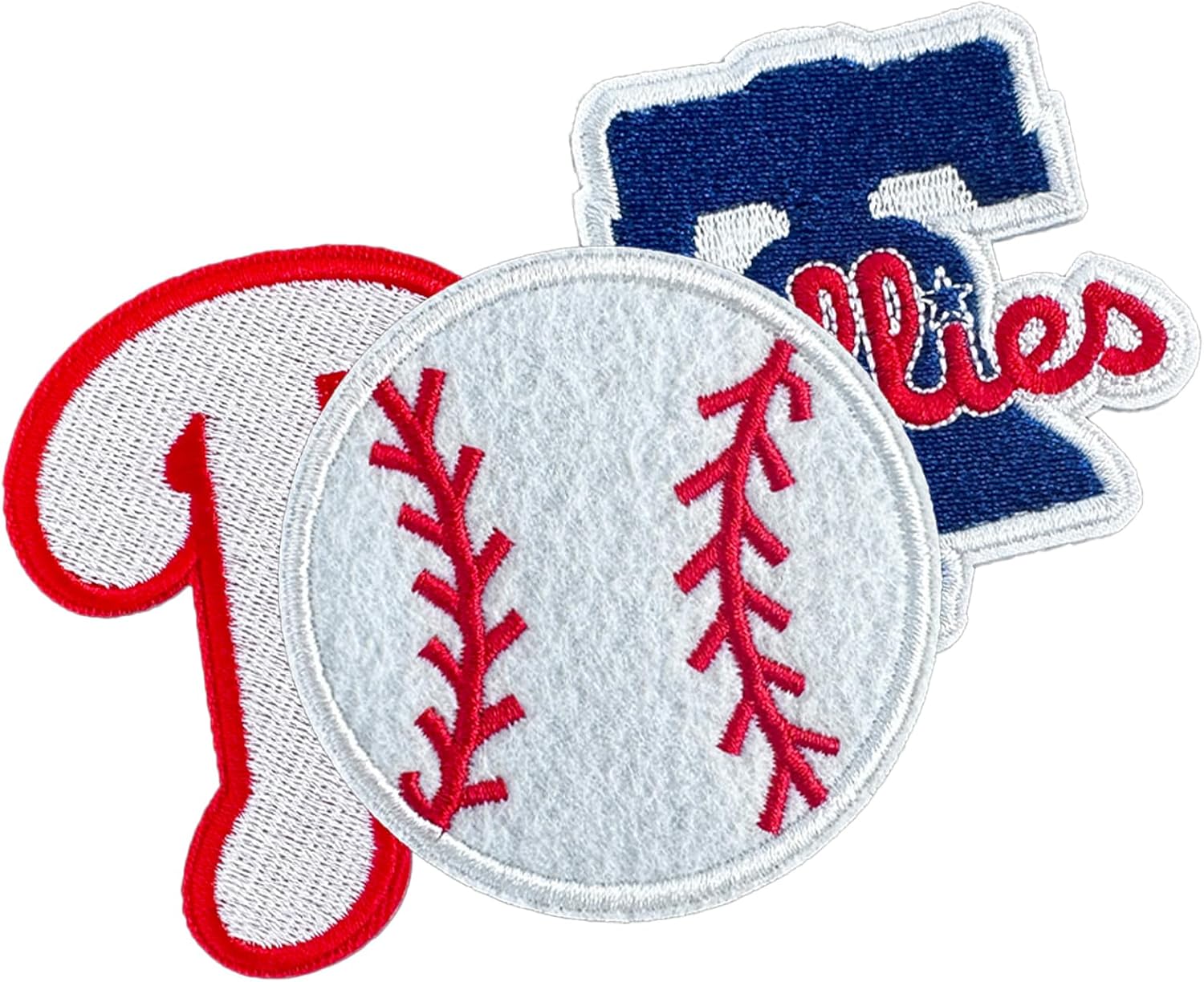 Amazon.com: 3Pcs Philadelphia Baseball Iron On Patches，Embroidered ...