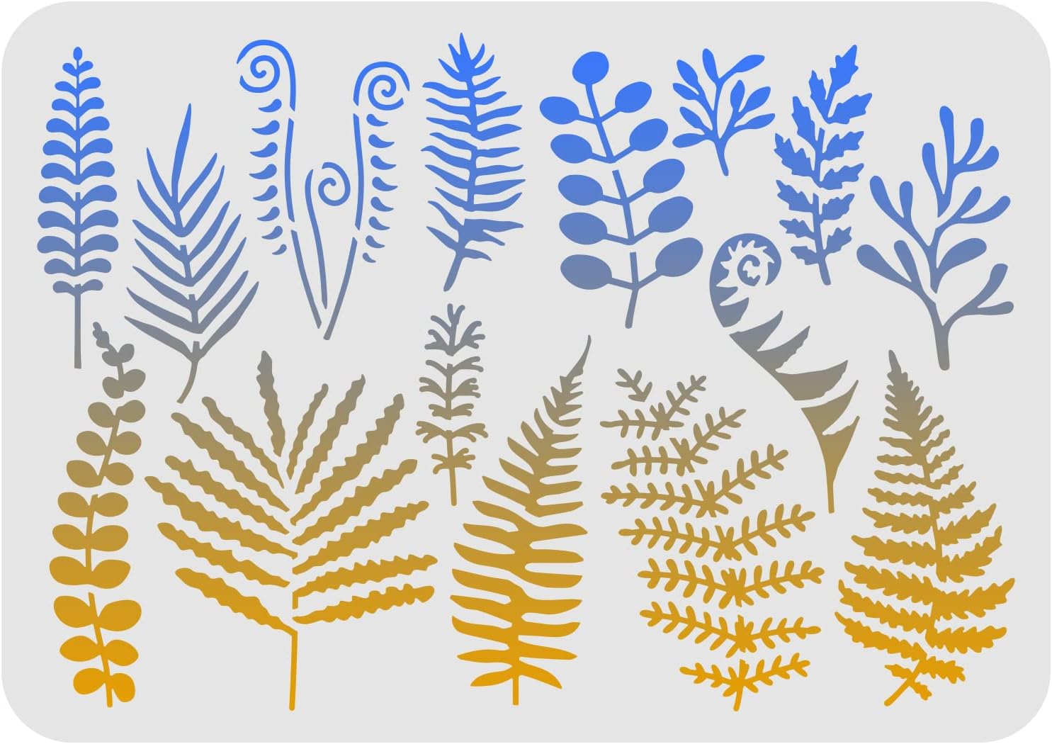 Amazon.com : Ferns Stencil - Leaf Wall Stencil, Ferns Stencil, Leaf ...