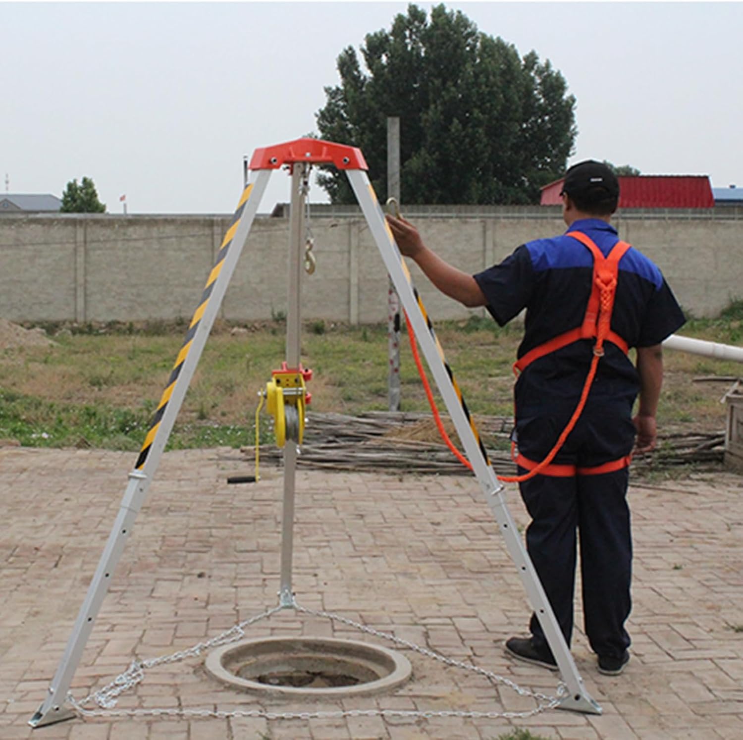 Emergency Rescue Tripod Adjustable 1200/1800/2600lbs Rescue Tripod ...