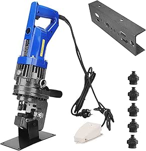 Amazon.co.jp: 電動油圧パンチャー 10t 強力 パンチダイ5種付 φ6.5～20.5mm 1200W AC100V 鉄板 鋼板 アルミ板 銅板 山形鋼対応 油圧式 パンチ 穴あけ ...