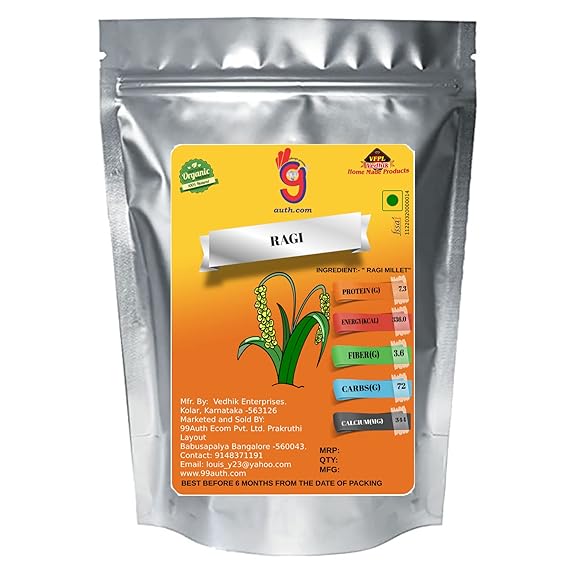 99Auth 200g Raw Original Organic Ragi Seeds Finger Millet. Zero Mixing ...