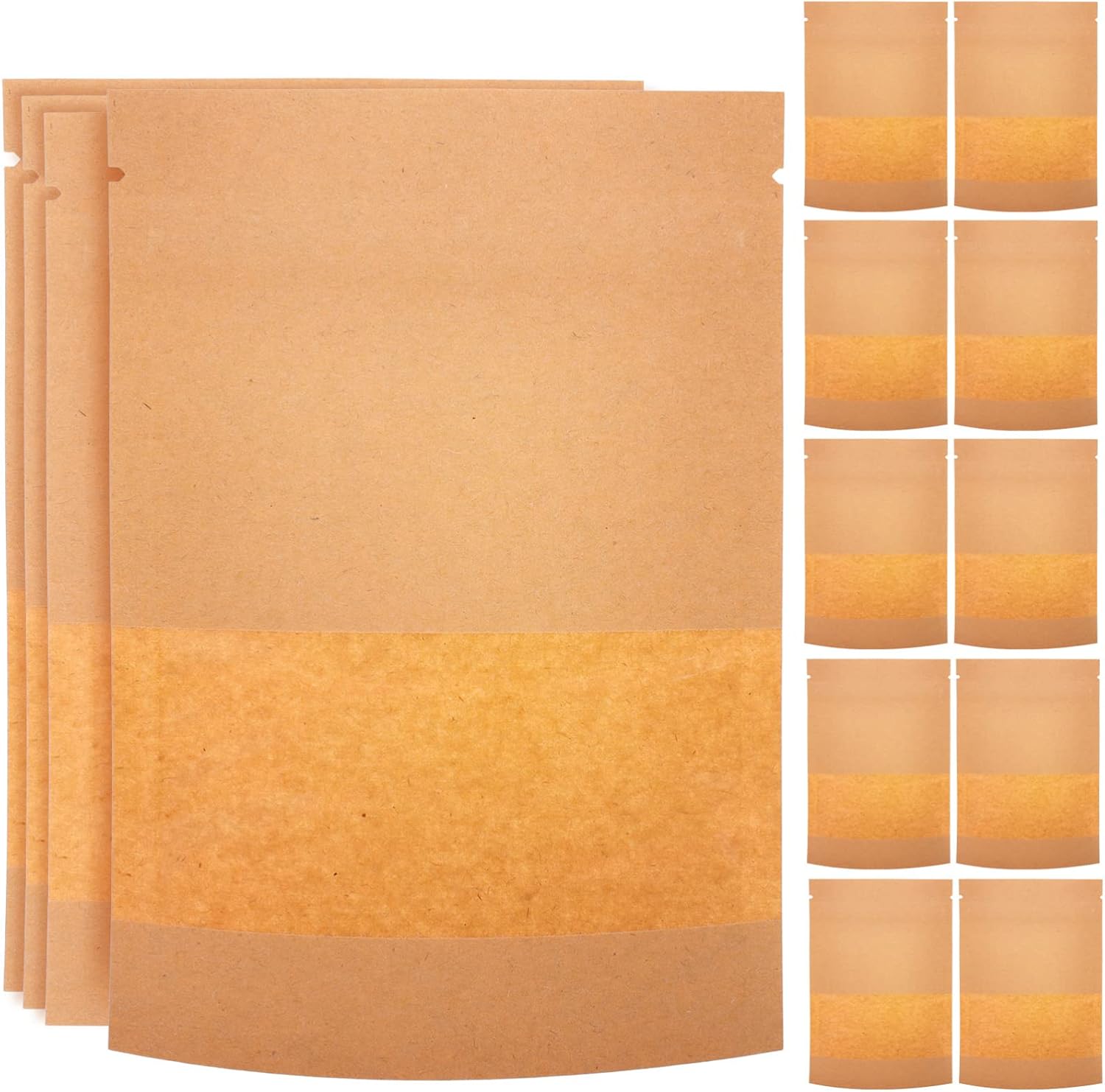 Amazon.com: UPKOCH 100pcs Resealable Self-sealing Bags for Food Storage ...