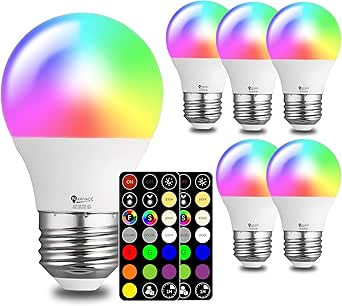 NAWVACE - foco RGB que cambia de color con control remoto, 5 W 40 W de ...