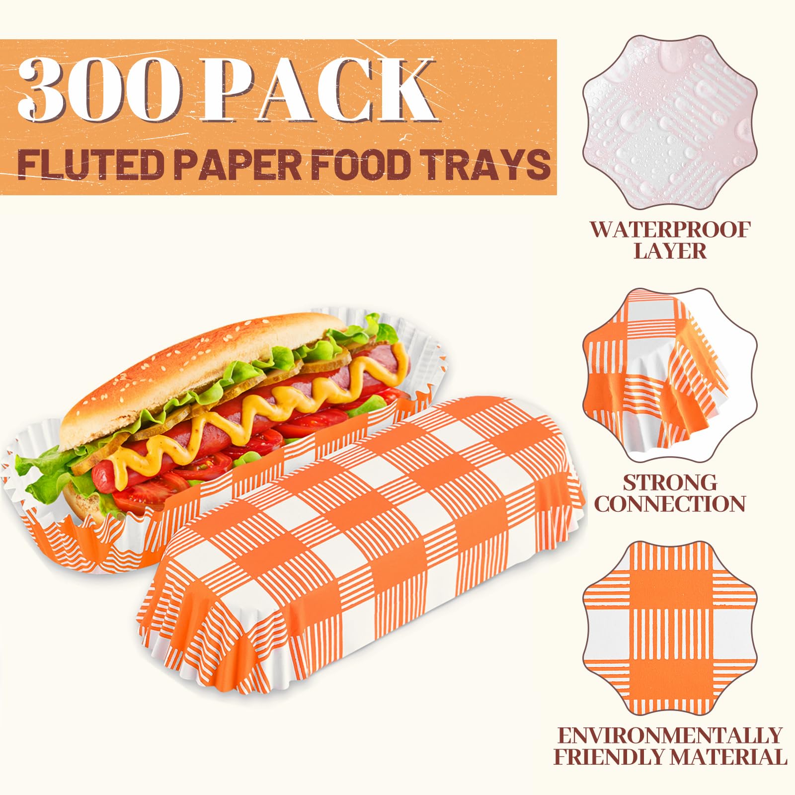 Snapklik.com : Ocmoiy Paper Hot Dog Trays Disposable