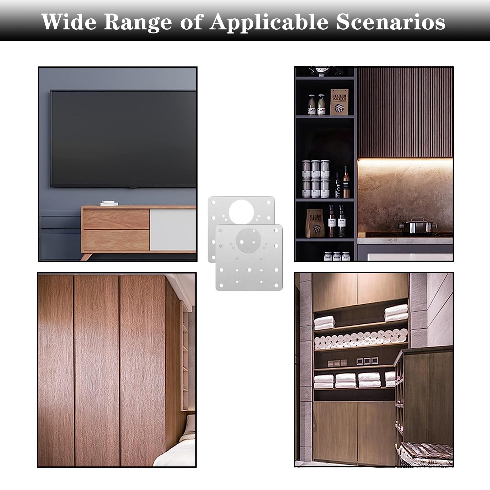 Pack of 12 Stainless Steel Hinge Repair Kit, Hinge Repair Plates with ...