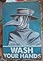 Tzhome Vintage tin Sign,Wash Your Hand Plague Doctor Wall Art Plague ...
