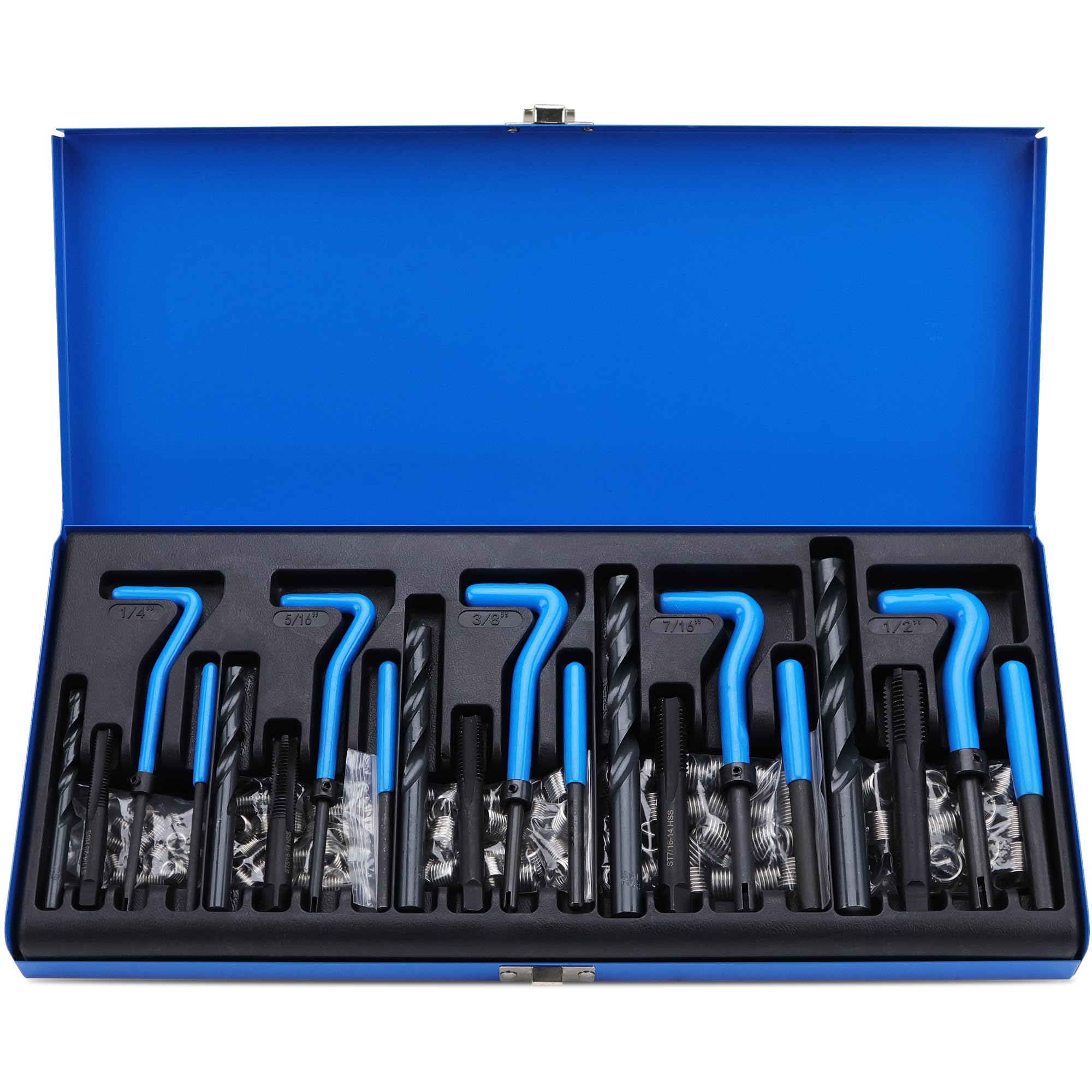 Amazon.com: SAE Thread Repair Helicoil Kit - 131PC with HSS Drill Bits ...