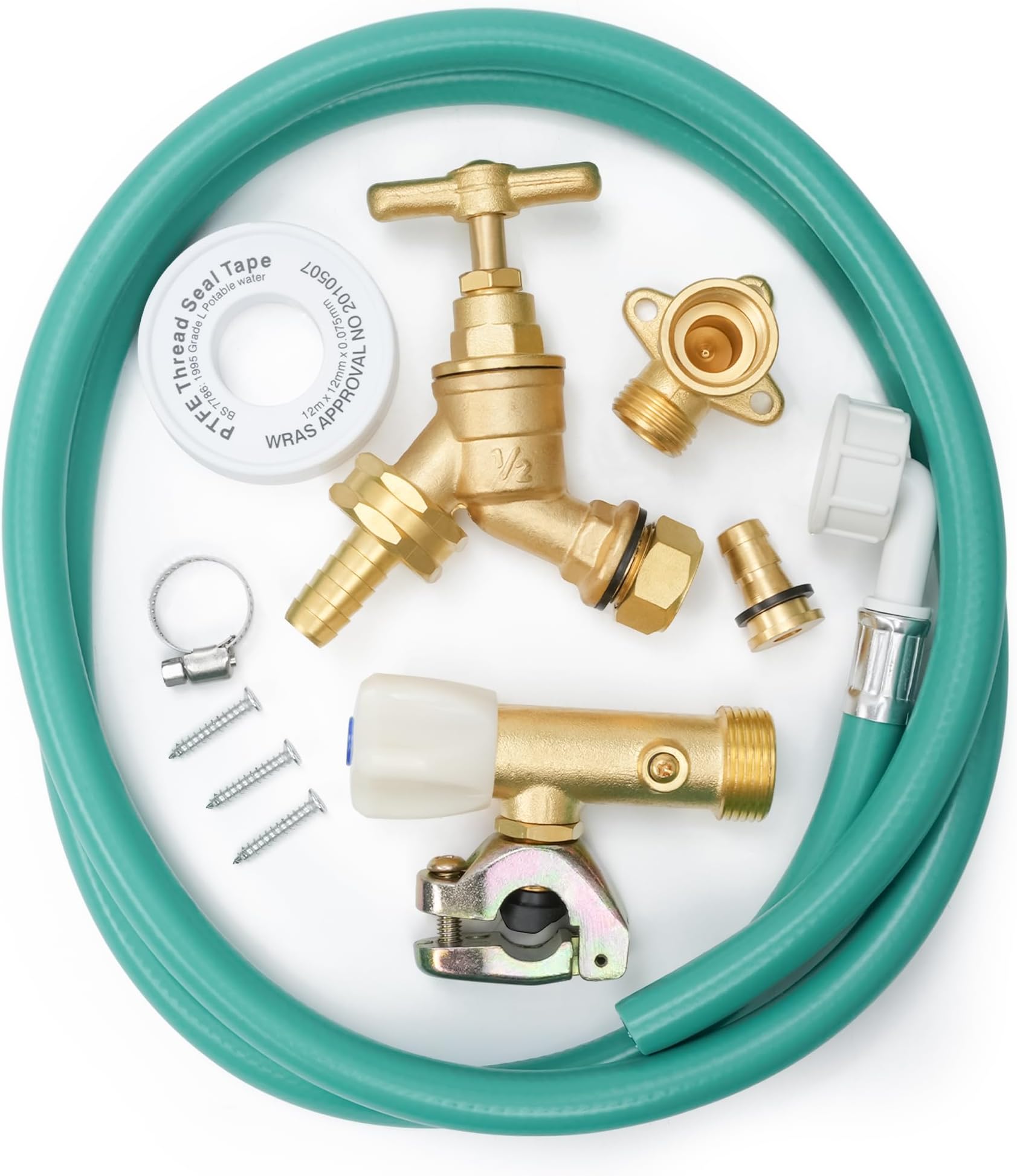 Pipestation® Complete Outside Tap Kit Garden Hose Fitting Set Tap ...