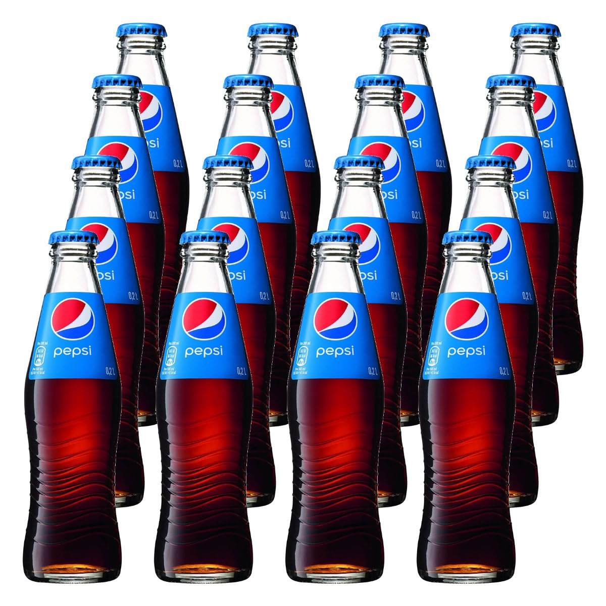 Pepsi Glass Soda Bottles PEPSI COLA AMBER BROWN GLASS SODA BOTTLE