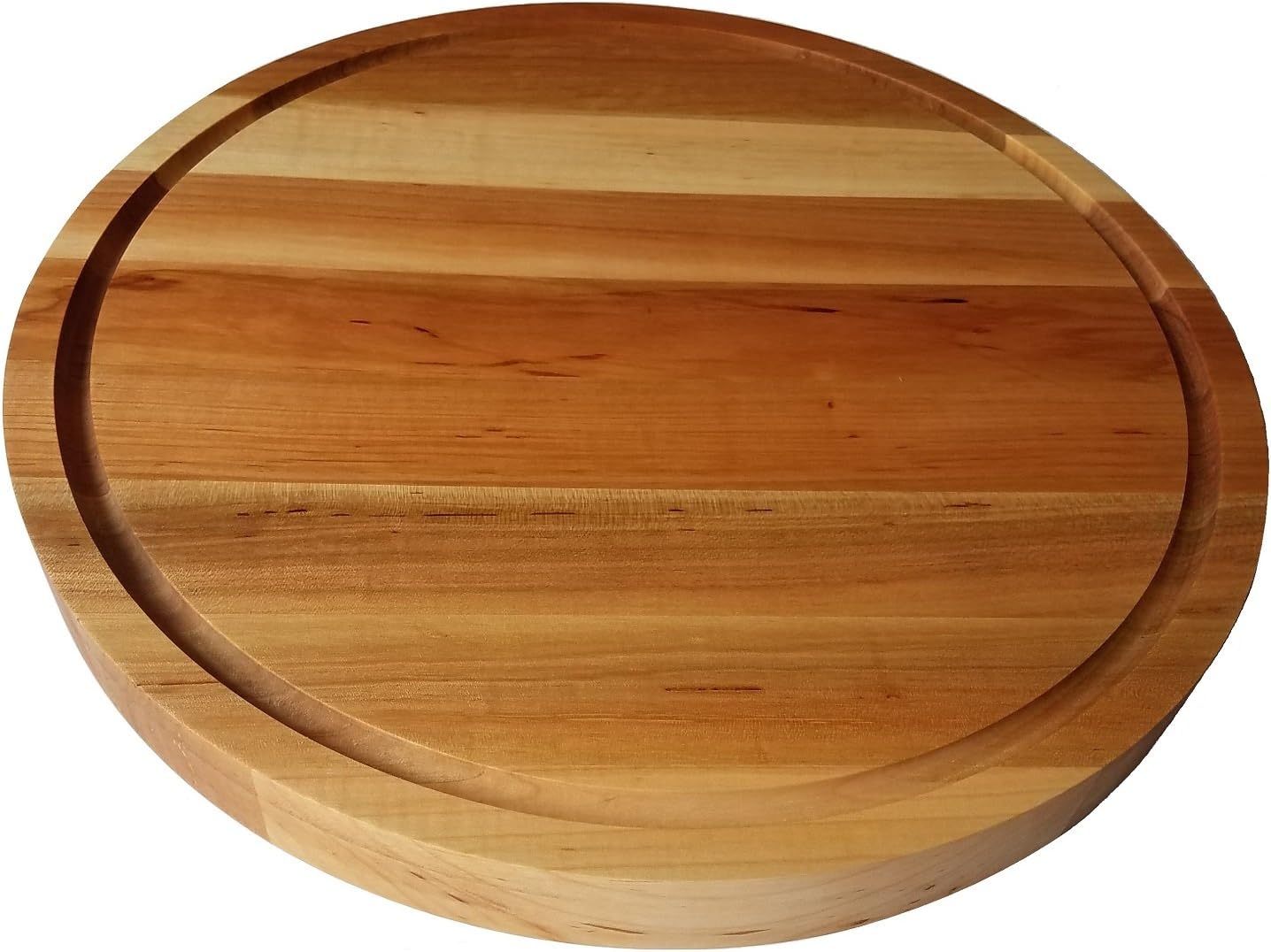 Amazon.com: HomeProShops Round Wood Butcher Block Cutting Board - 1-1/2 ...