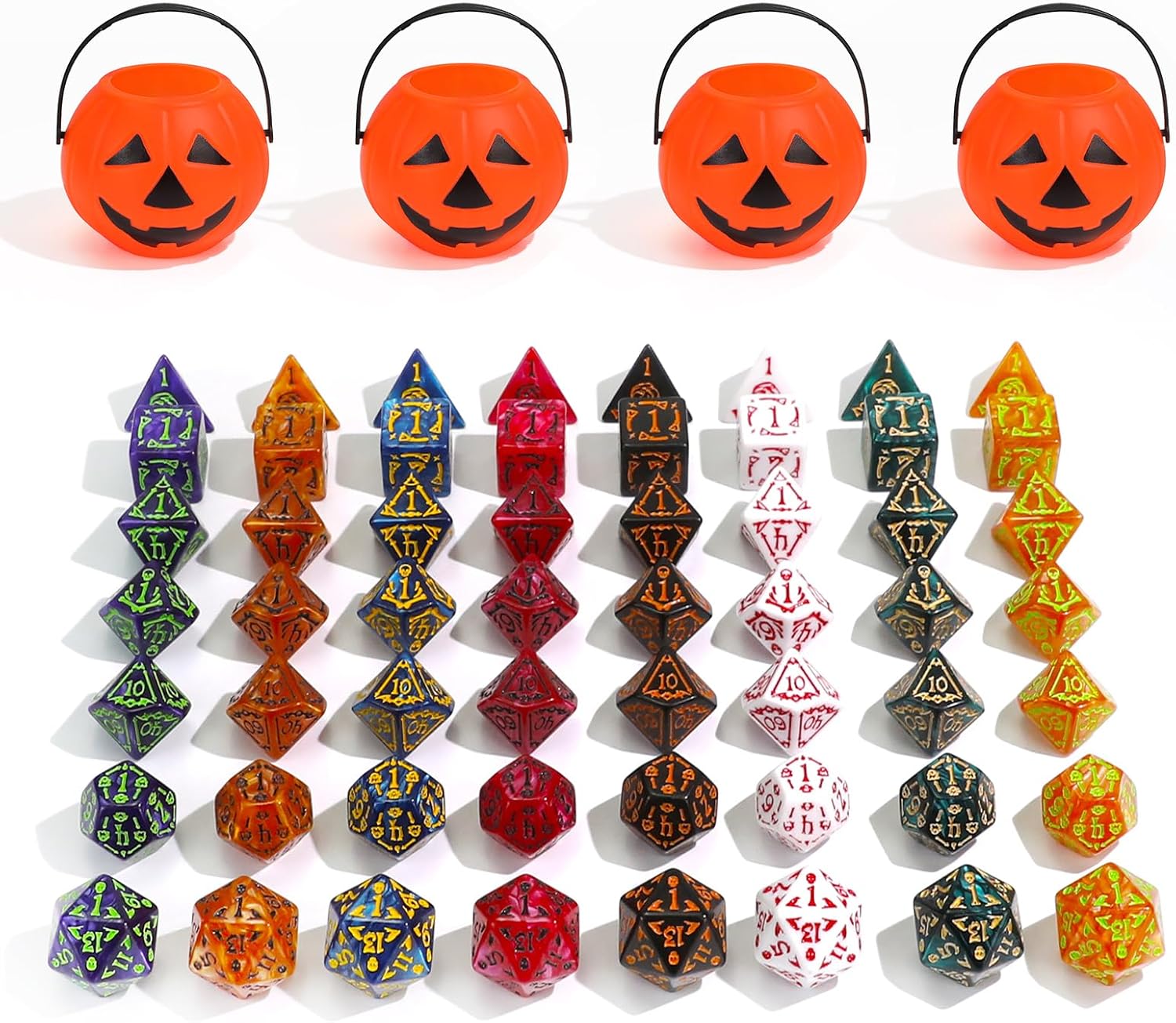 Amazon.com: FIGURESLAB 56PCS D&D Polyhedral Dice Set with 4 Mini ...
