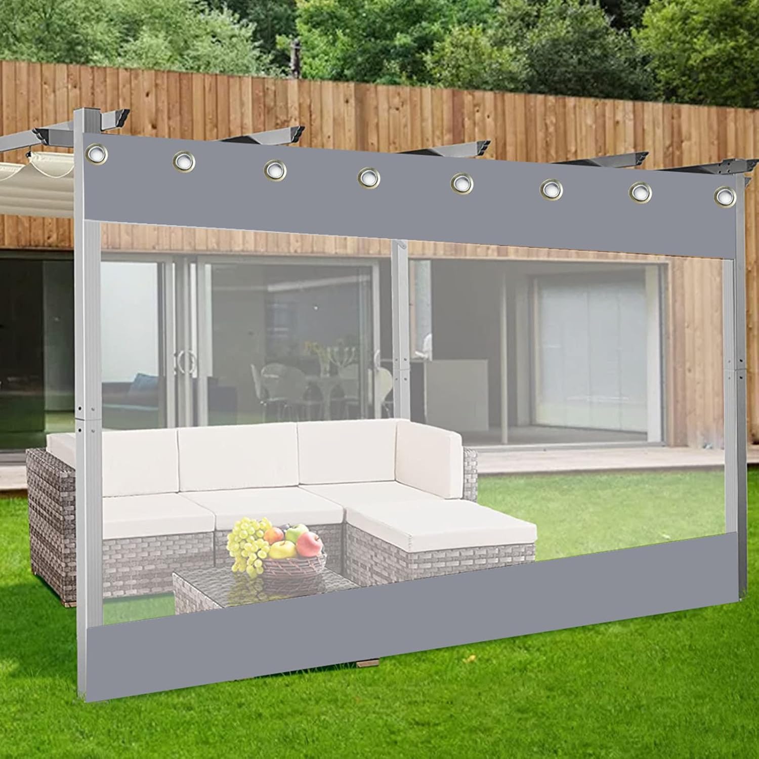 Clear Tarp Curtains,Pvc Heavy Duty Waterproof Tarpaulin With Grommets ...