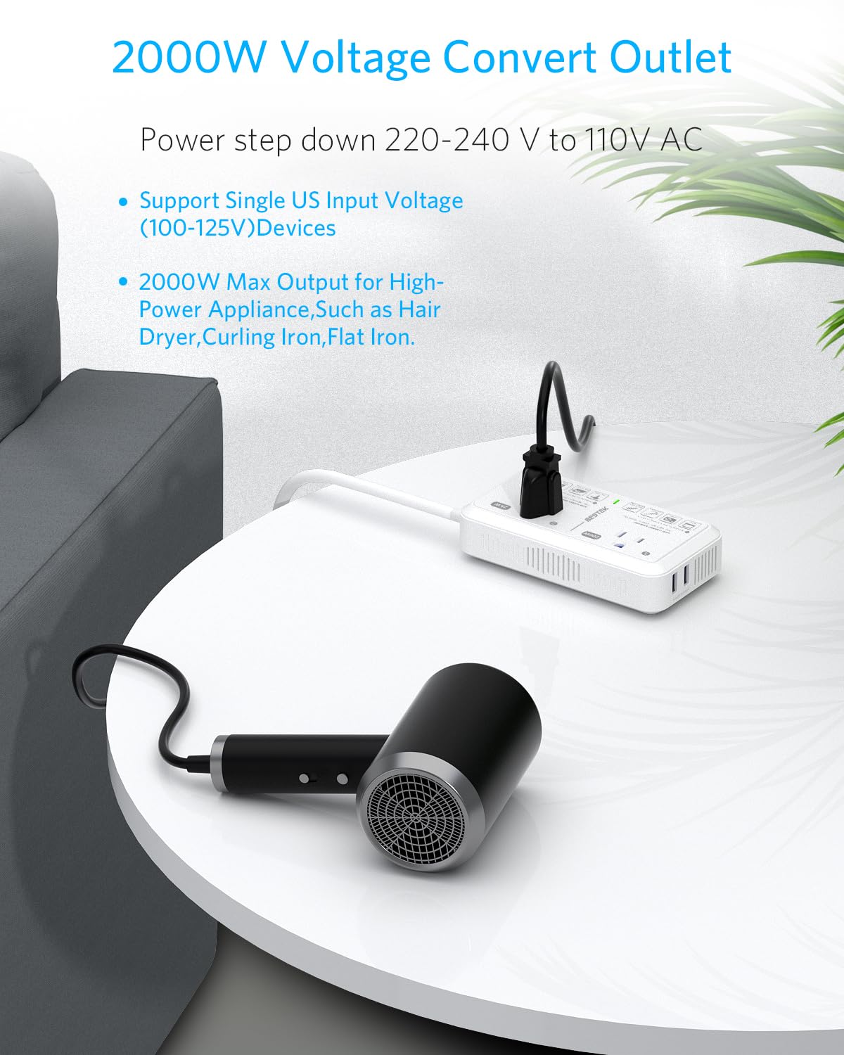 Snapklik.com : European Travel Plug Adapter 220V To 110V Voltage ...