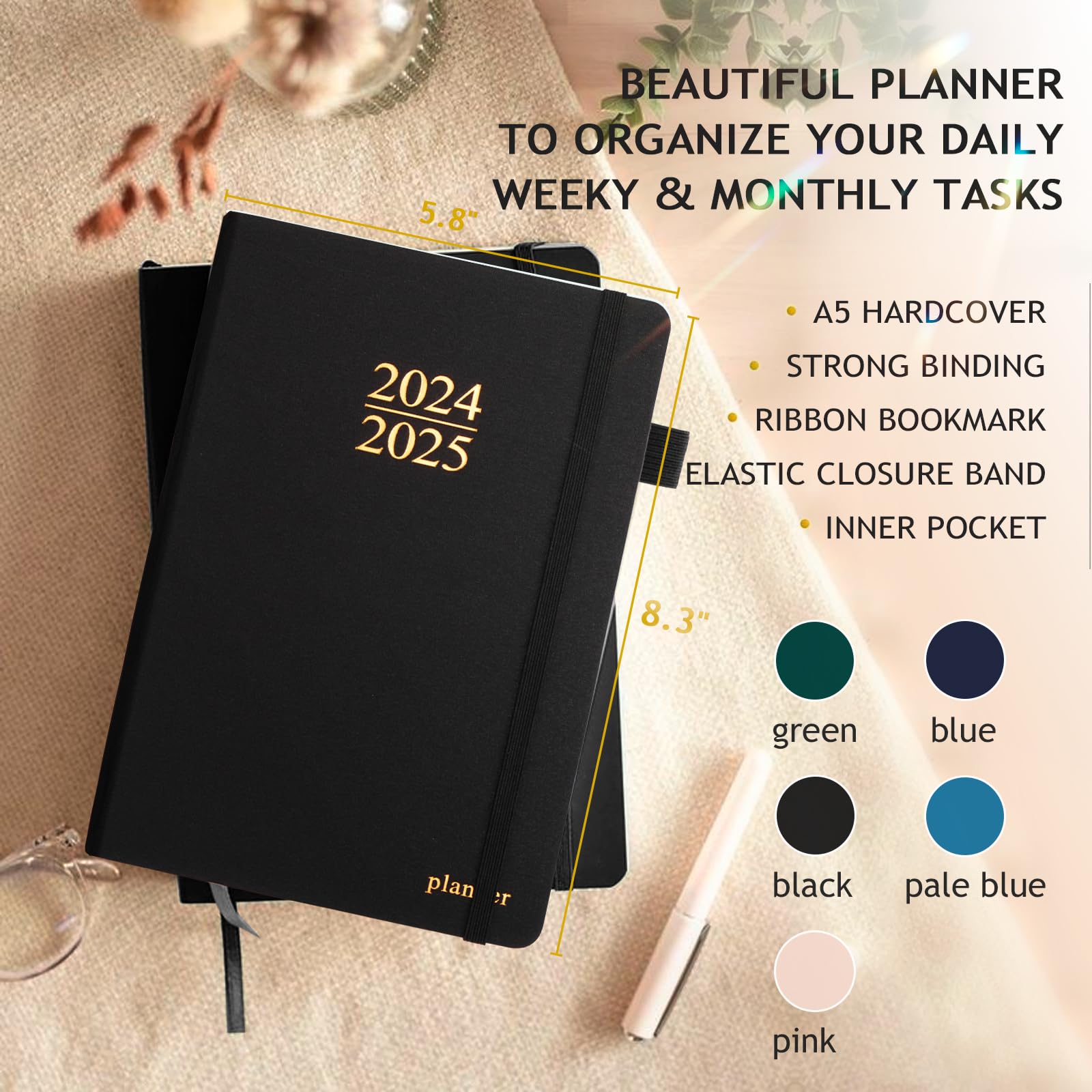 Snapklik.com : JUBTIC 2024-2025 Planner, 2024-2025 Weekly And Monthly ...