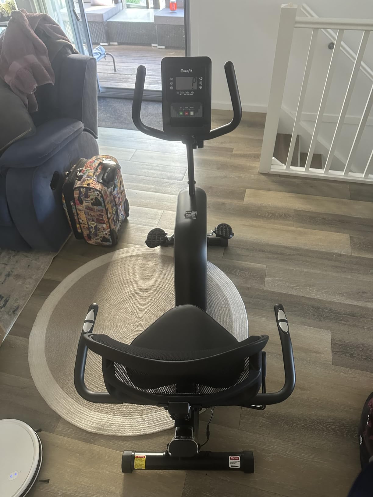 Everfit Recumbent Exercise Bike Magnetic Cycling Mesh Chair 120kg ...