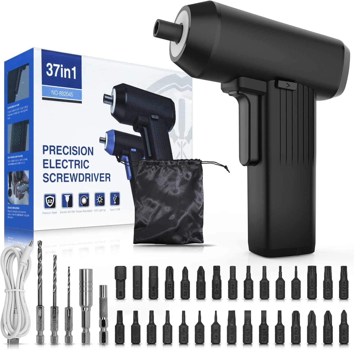 Amazon.com: Electric Cordless Screwdriver Set, 3.6V USB Rechargeable ...