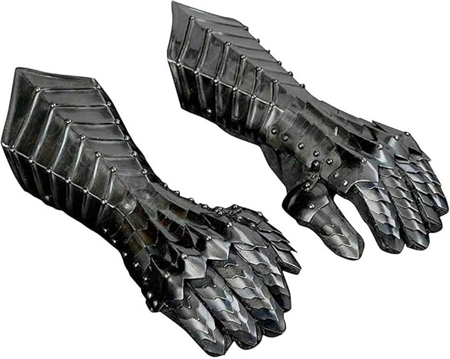 Amazon.com: Queen Armour Medieval Black Nazgul Gauntlets - Metal Gloves ...