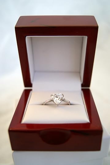 Stunning Engagement Cherrywood Ring Box with Dome Top Design | Amazon.com