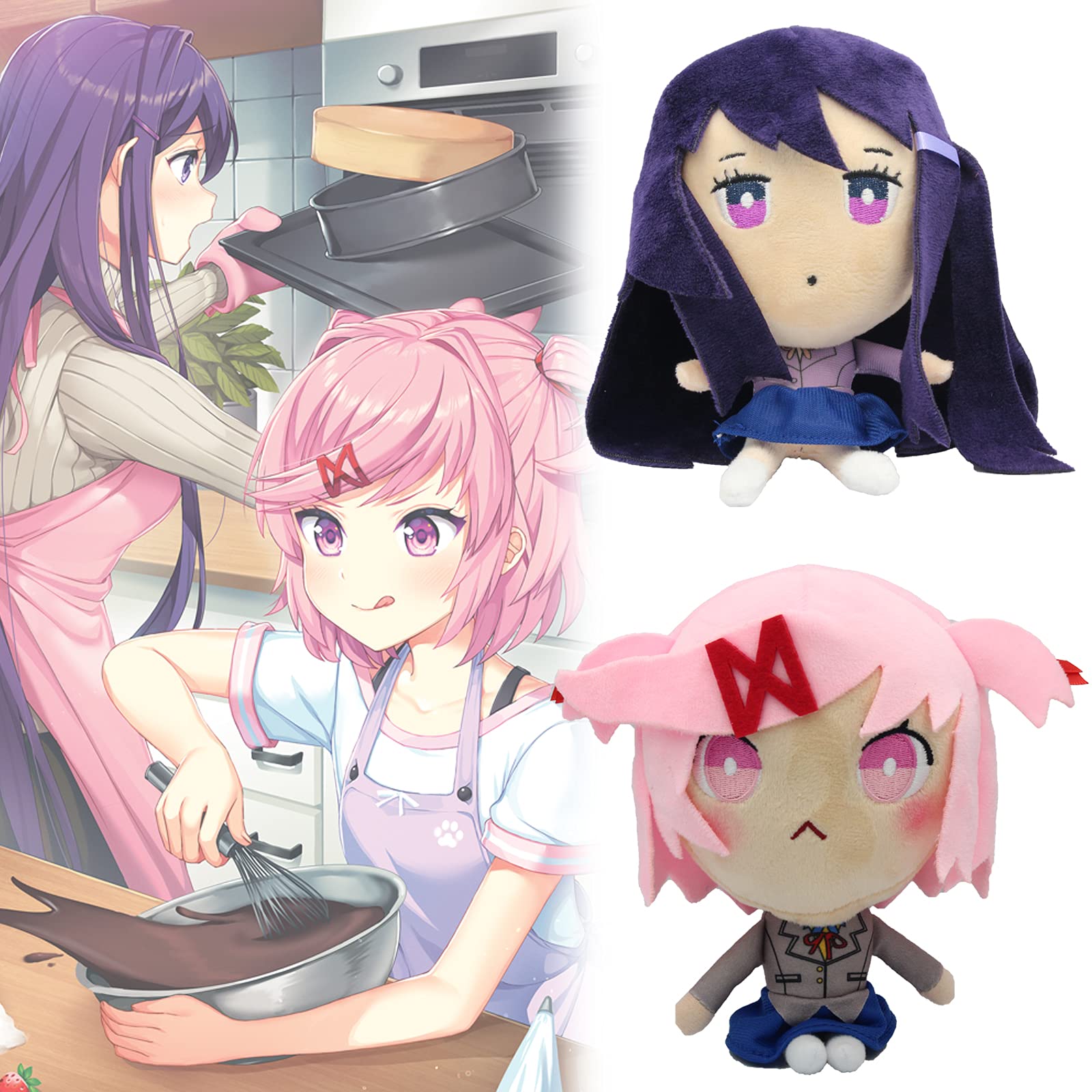 Ddlc Plush Yuri Plush Ddlc Natsuki Plush 2pcs Doki Doki | Desertcart Sri Lanka