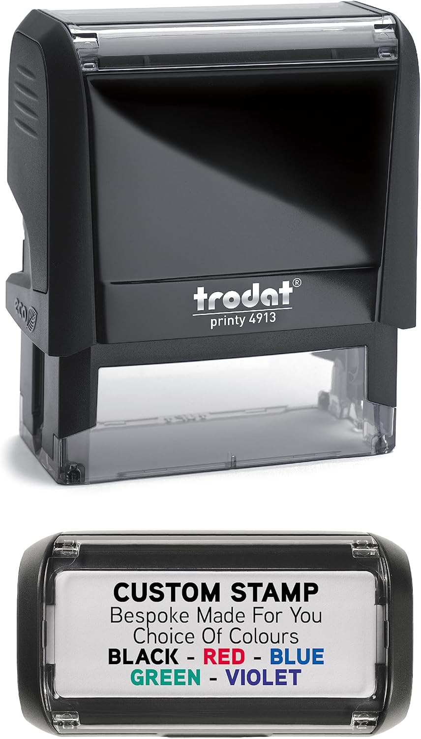 Custom Made Self-Inking Business Company Address Rubber Ink Stamp ...