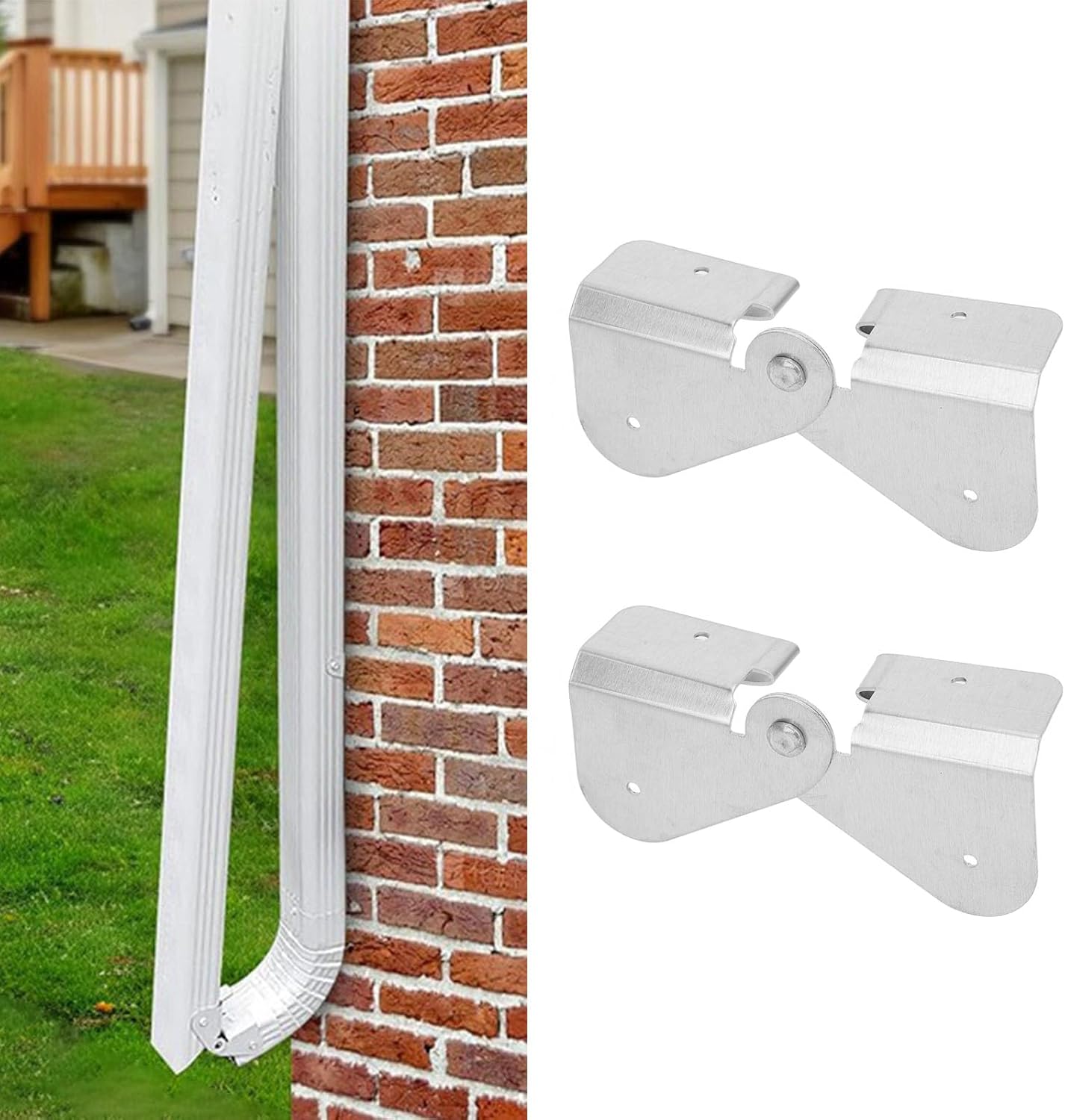 Gutter Downspout Hinge, 2Pcs Downspout Extension Flip Up Zip Hinge ...