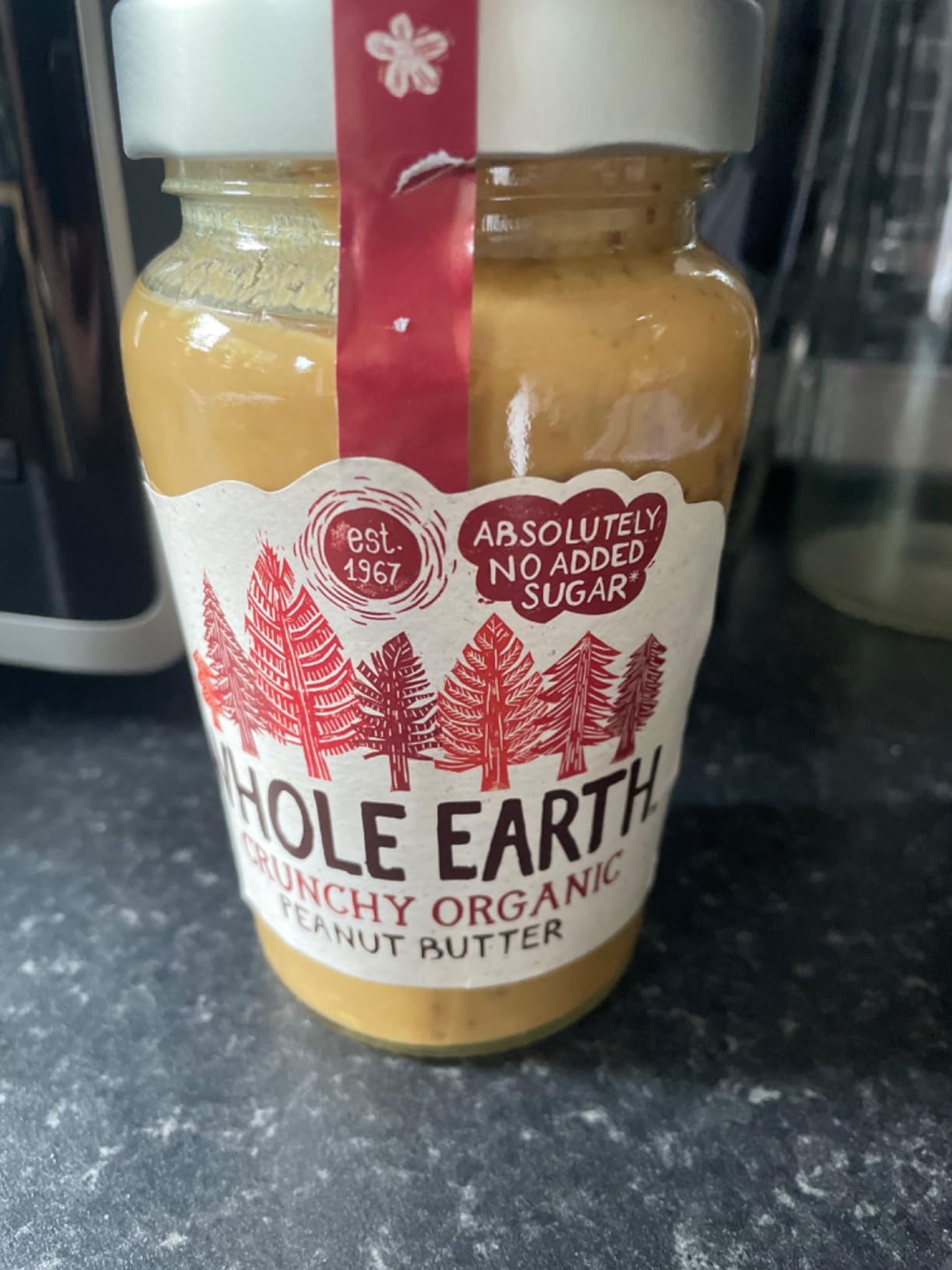 Whole Earth Crunchy Organic Peanut Butter, 340 g Jar, Original Nut ...