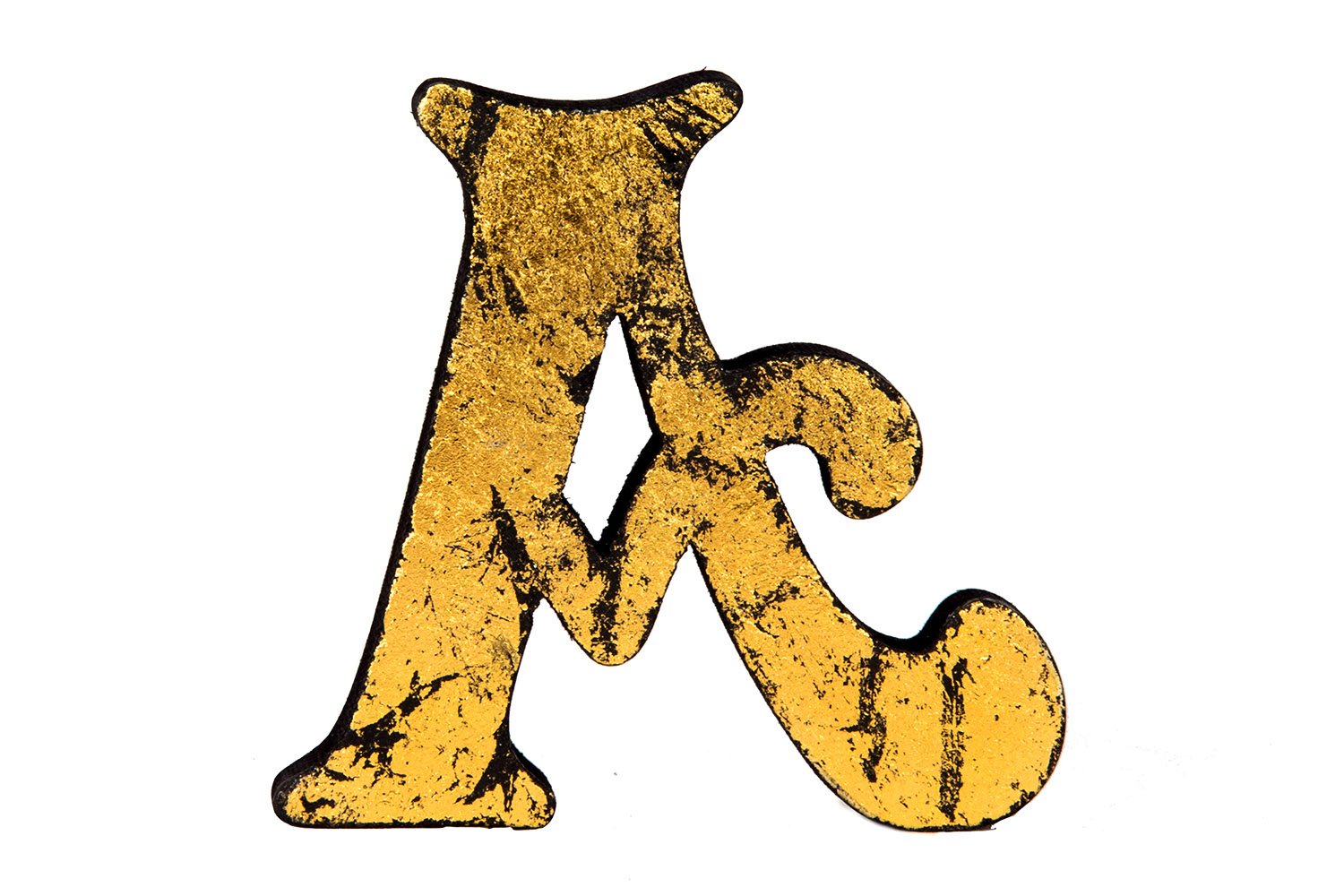 Metallic Look Large 4inch 11cm Wooden Letters Free Standing To ...