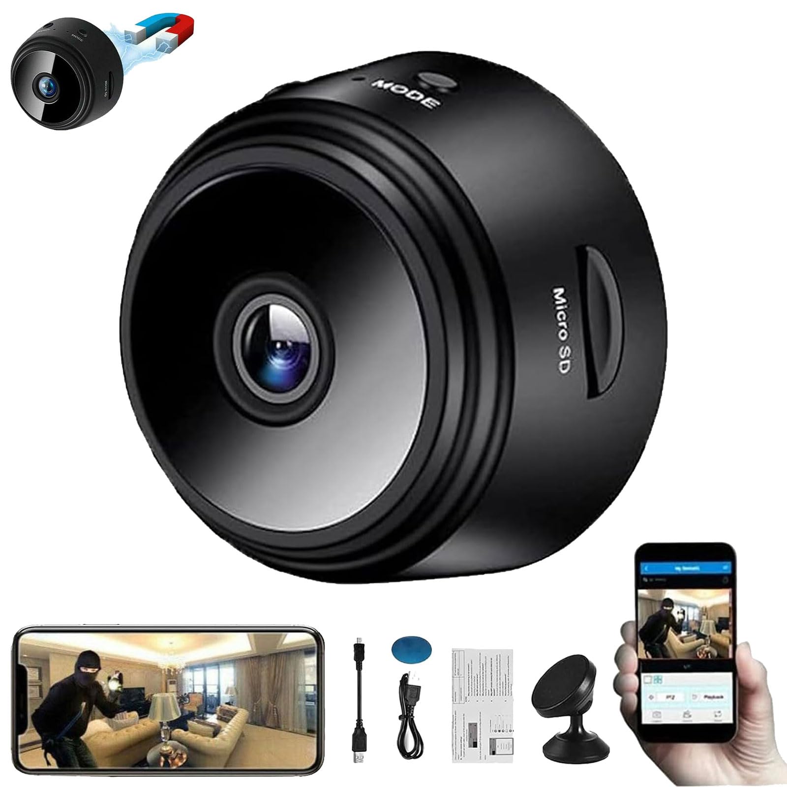 Amazon.com: Orbicam Magnetic Mini Security Camera, Orbicam Security ...