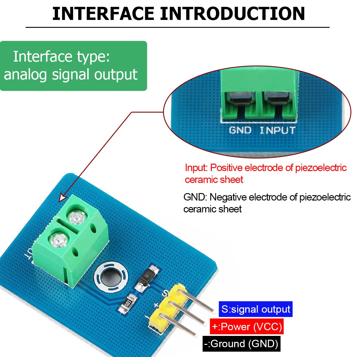 Snapklik.com : DAOKAI 5 Pcs Analog Piezo Ceramic Vibration Sensor ...